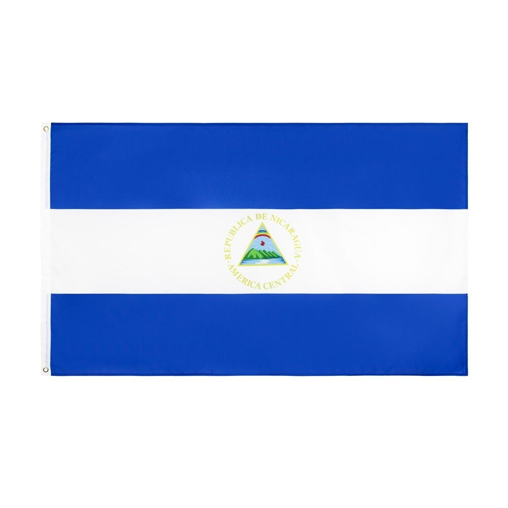 TORAKIPA - Bandeira da Nicaragua 90cm x 150 cm C/ Anilhas Para Mastro ... TORAKIPA - Bandeira da Nicaragua 90cm x 150 cm C/ Anilhas Para Mastro ...